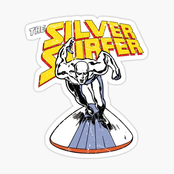 "Superhero Silver Surfer - Surfing With The Alien/Best Gift" Sticker ...