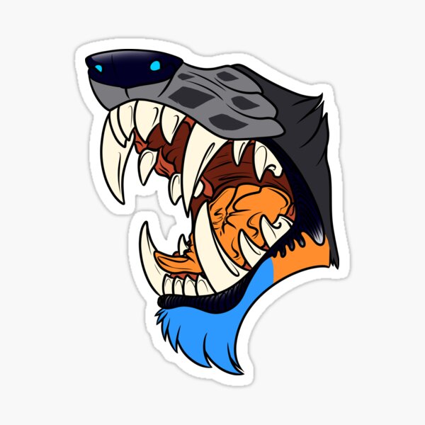 "Raze Dinodog Maw" Sticker for Sale by TwilightSaint0 | Redbubble