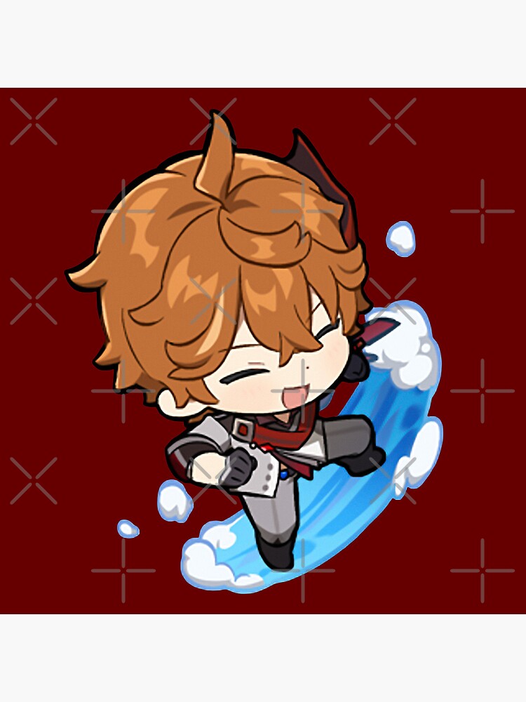 "Tartaglia/Childe | Genshin Impact Sticker "Let's Spar!"" Art Print for ...