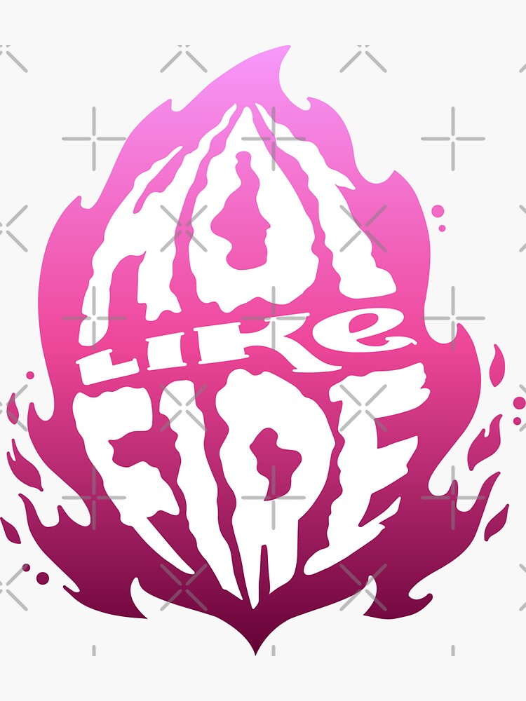 "Pink Hot Like Fire Print Design " Sticker for Sale by ThreeMasketeers ...