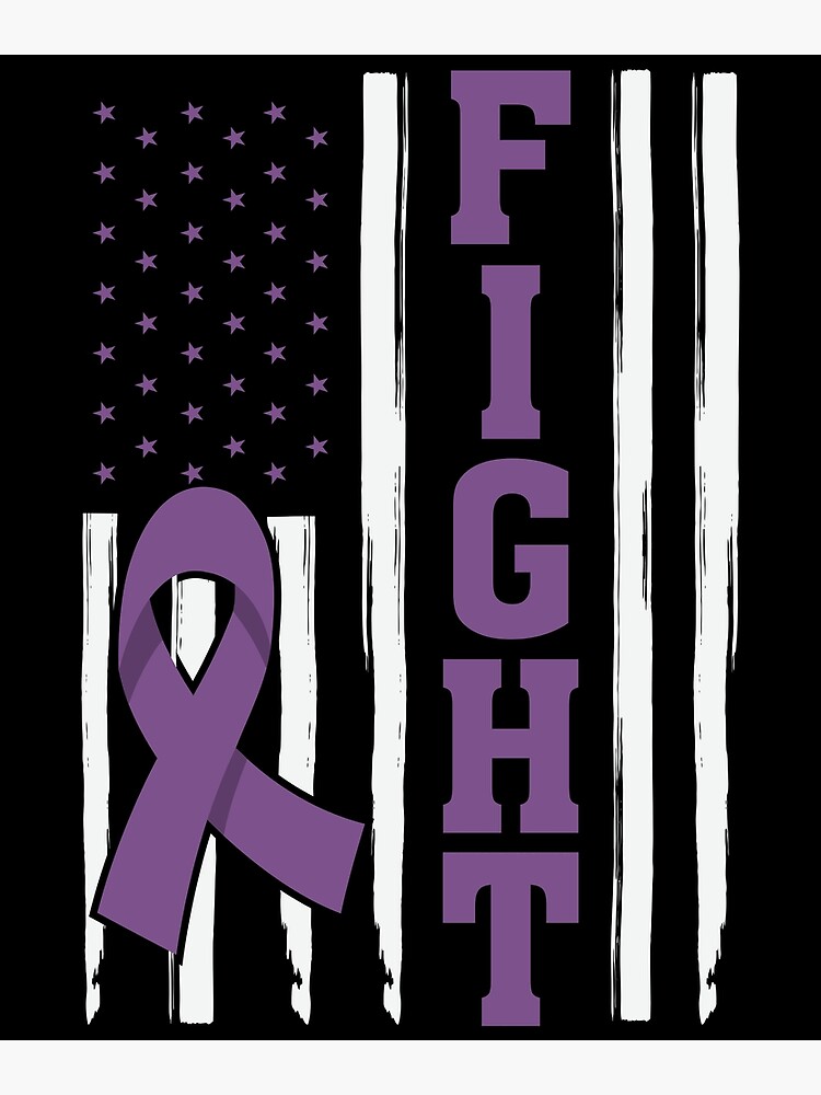 Vulvar Cancer Awareness Fight American Flag Poster For Sale By