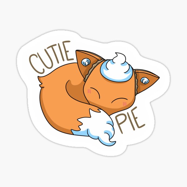 "Autumn the Pumpkin Pie Fox" Sticker for Sale by KayDOriginals | Redbubble