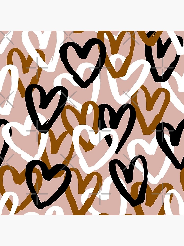 "Boho Bohemian Hearts Pattern Shabby Chic" Poster for Sale by ...