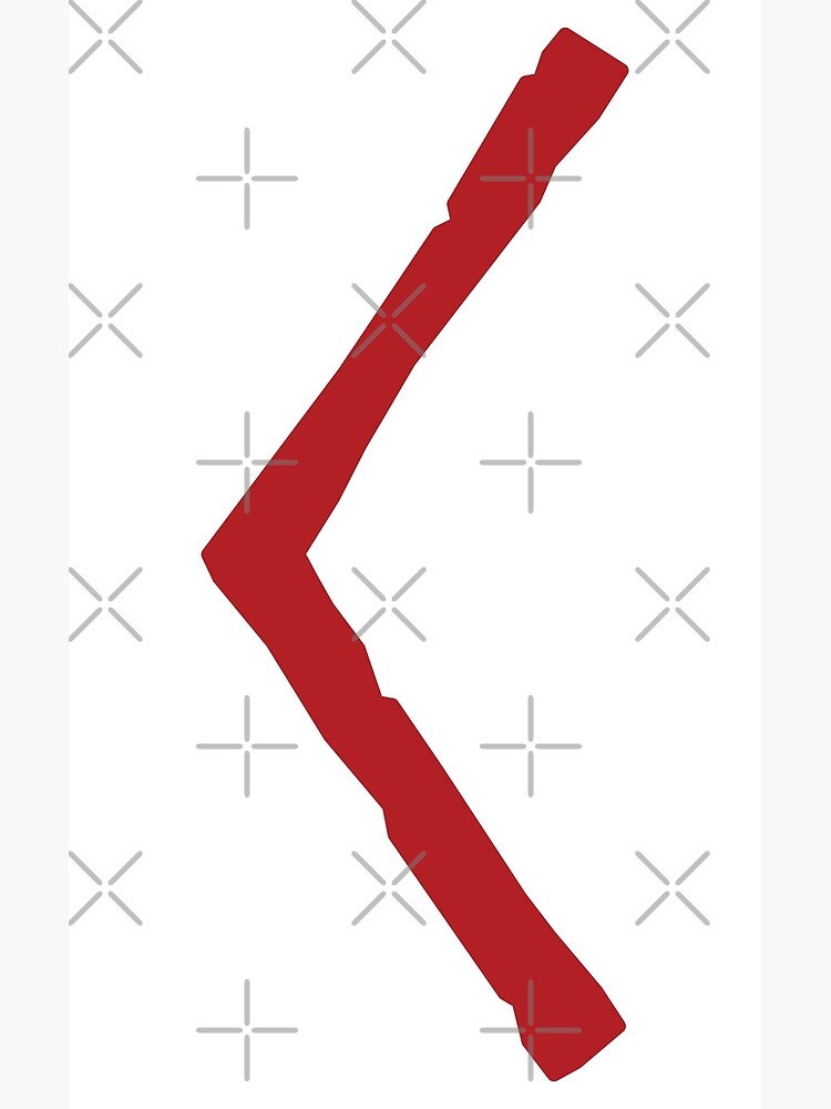 "Viking Rune - Kenaz Elder Futhark Runic Fire Symbol" Photographic ...