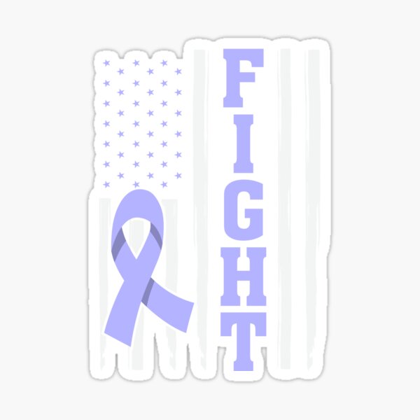 "Esophageal Cancer Awareness FIGHT American Flag" Sticker for Sale by ...