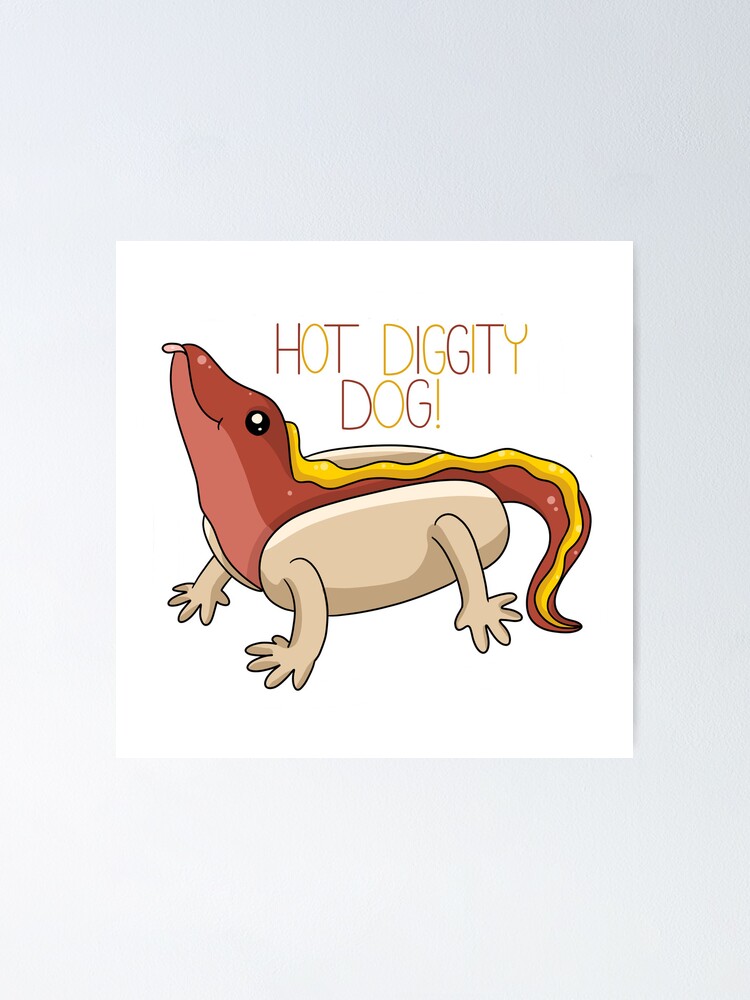 "Garry The Hot Dog Gecko" Poster for Sale by KayDOriginals | Redbubble