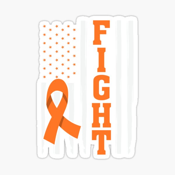 "Leukemia Cancer Awareness FIGHT American Flag" Sticker for Sale by ...