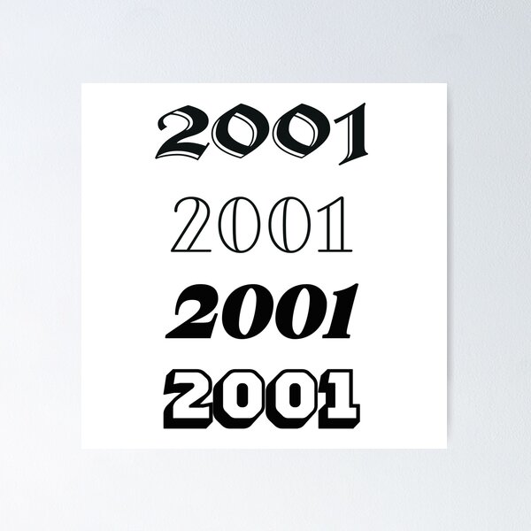 "2001 Bold" Poster for Sale by sarahdillon | Redbubble