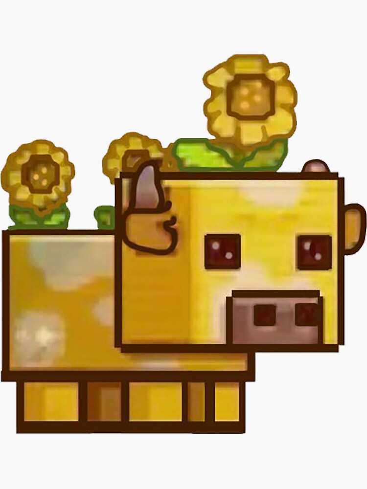 "moo animals cow minecraft" Sticker for Sale by brianapauc | Redbubble