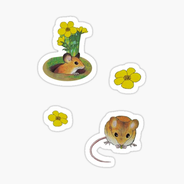 "Cute Vintage Mice and Flowers" Sticker for Sale by vintage-dreamer ...