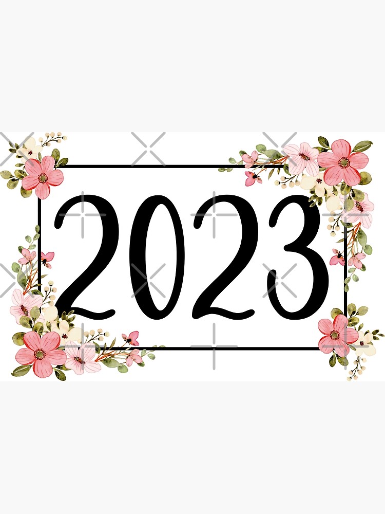 "2023 Year Floral Flowers" Poster for Sale by HanakiArt | Redbubble