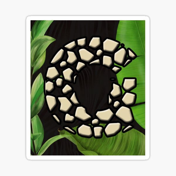 "Jungle Monogram Letter G" Sticker for Sale by TigerPawCove | Redbubble
