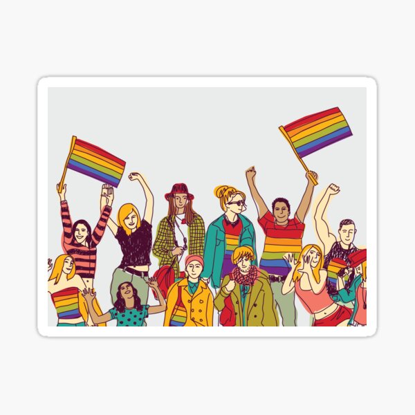 "LBGT Community Sticker" Sticker for Sale by Designstoliveby | Redbubble