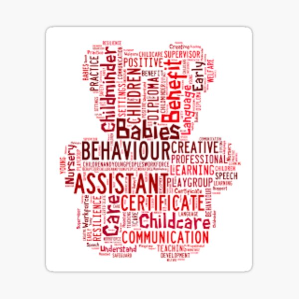 "Teddy bear word group print." Sticker for Sale by SuperStarStore ...