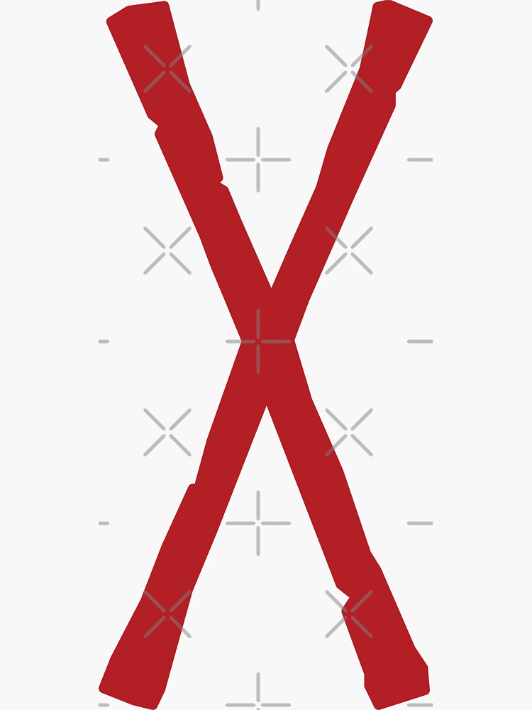 "Viking Rune - Gebo Elder Futhark Runic Gift Symbol" Sticker for Sale ...