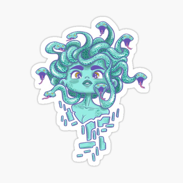 "Medusa" Sticker for Sale by BabSWorldArt | Redbubble