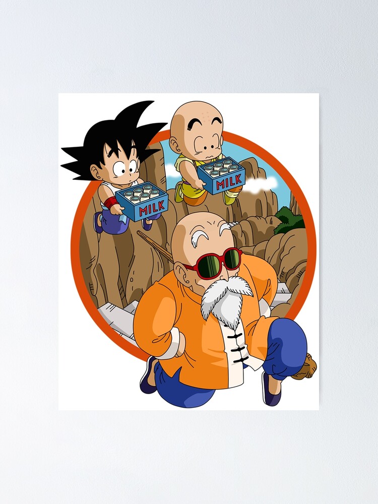 "krilin and goku master roshi" Poster for Sale by magdalensimen | Redbubble