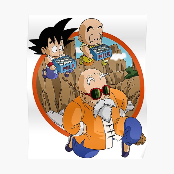 "krilin and goku master roshi" Poster for Sale by magdalensimen | Redbubble