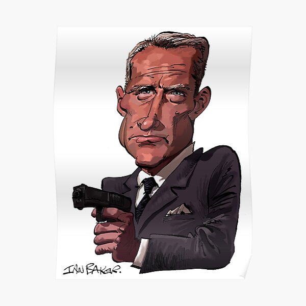 "Robert Shaw" Poster for Sale by IanBakerToons | Redbubble