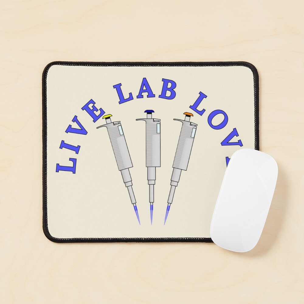 "Live Lab Love Pipettes (tan)" Sticker for Sale by STEMphrases | Redbubble