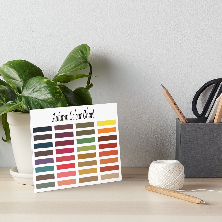 "Autumn Color Swatch (Color Me Beautiful) - Color Palette Seasonal" Art ...
