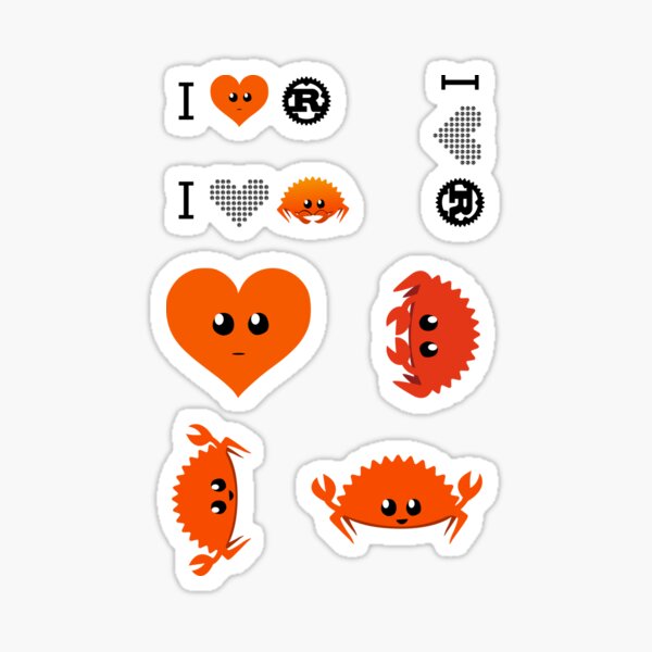 "Rust sticker variety pack" Sticker for Sale by leesander | Redbubble