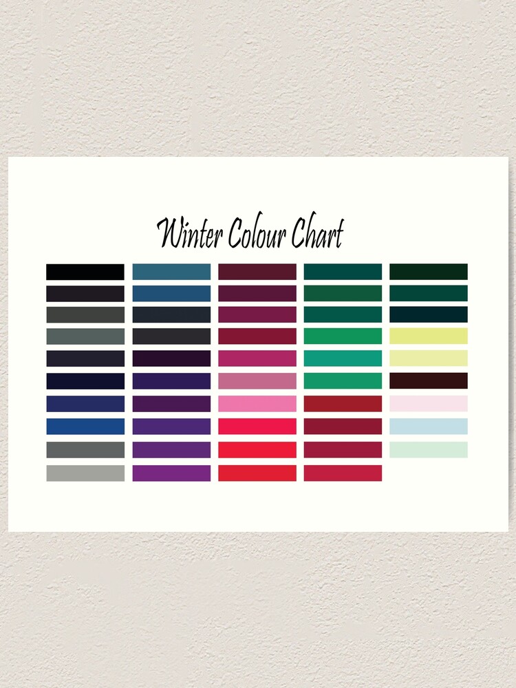 "Winter type color swatch - Seasonal Color Palette" Art Print for Sale ...