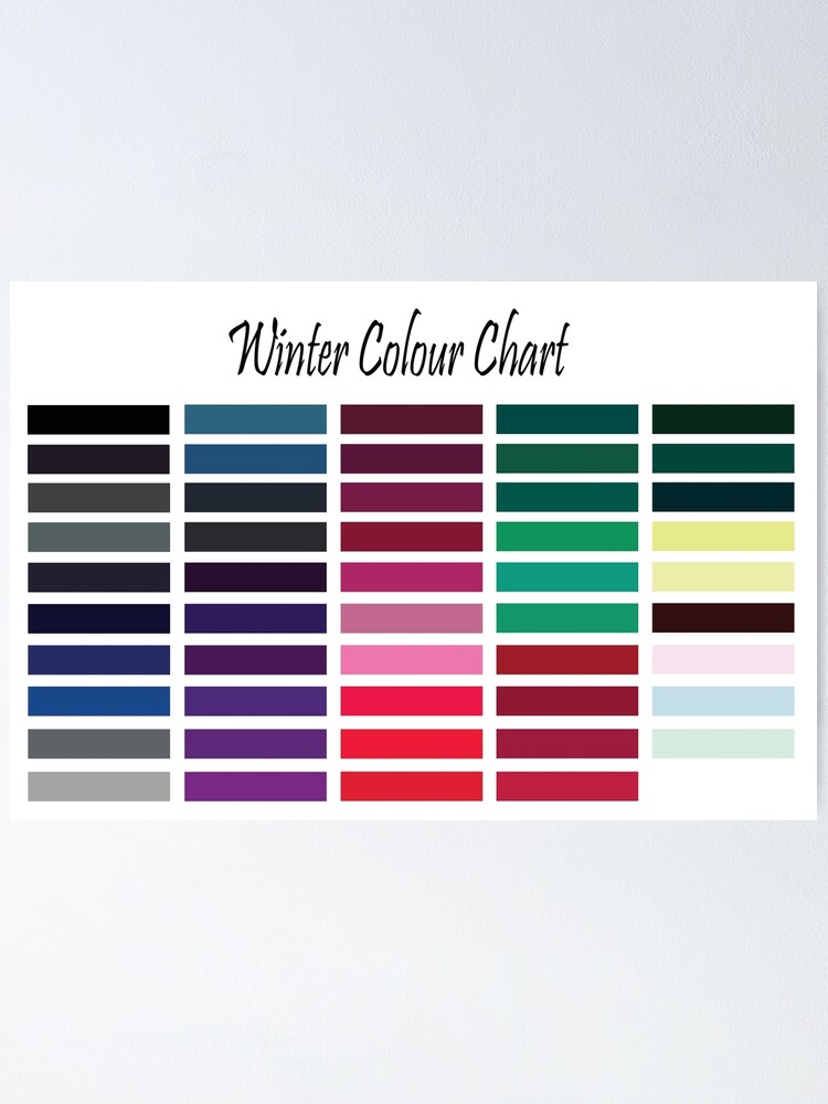 "Winter type color swatch - Seasonal Color Palette" Poster for Sale by ...