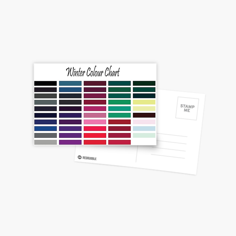 "Winter type color swatch - Seasonal Color Palette" Poster for Sale by ...