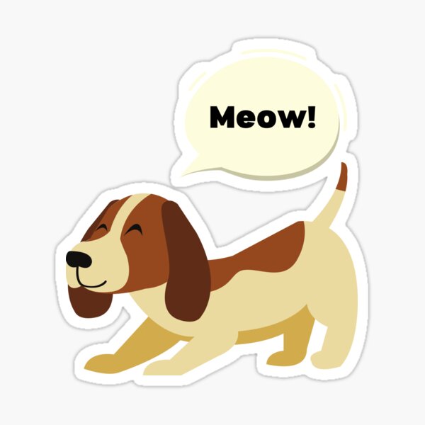 "Dog Meow" Sticker for Sale by ProdigyWorks | Redbubble