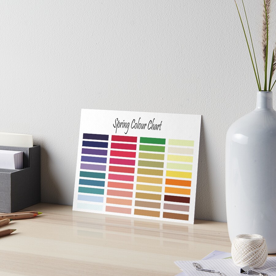 "Spring color swatch Color Me Beautiful Seasonal Color Palette" Poster ...