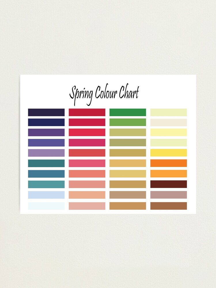 Lámina fotográfica «Muestra de colores de primavera Color Me Beautiul ...