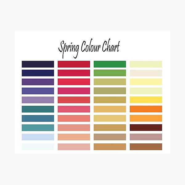 Lámina fotográfica «Muestra de colores de primavera Color Me Beautiul ...