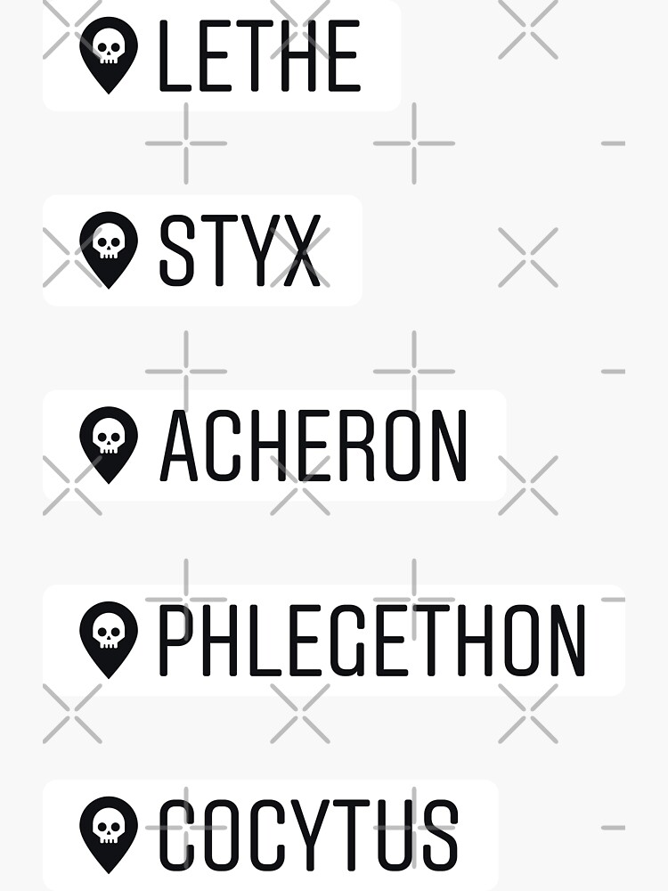 "The Rivers of Hell location pin, geotag " Sticker for Sale by thiaford ...