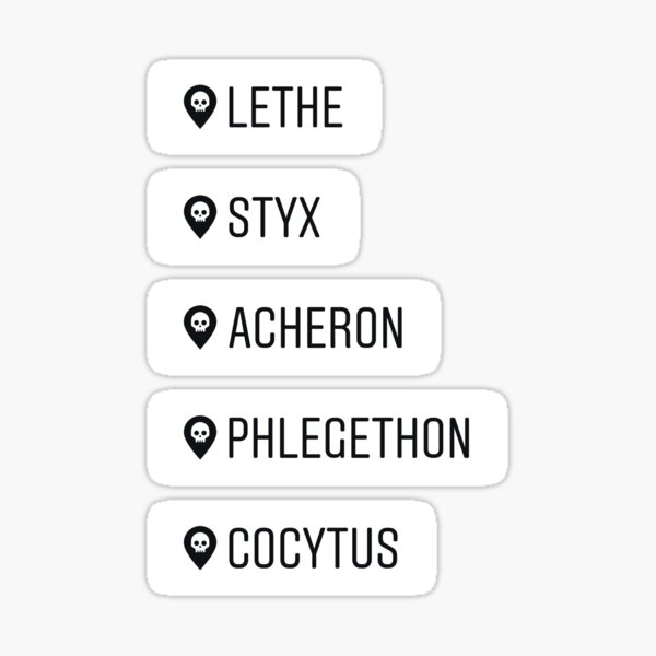 "The Rivers of Hell location pin, geotag " Sticker for Sale by thiaford ...