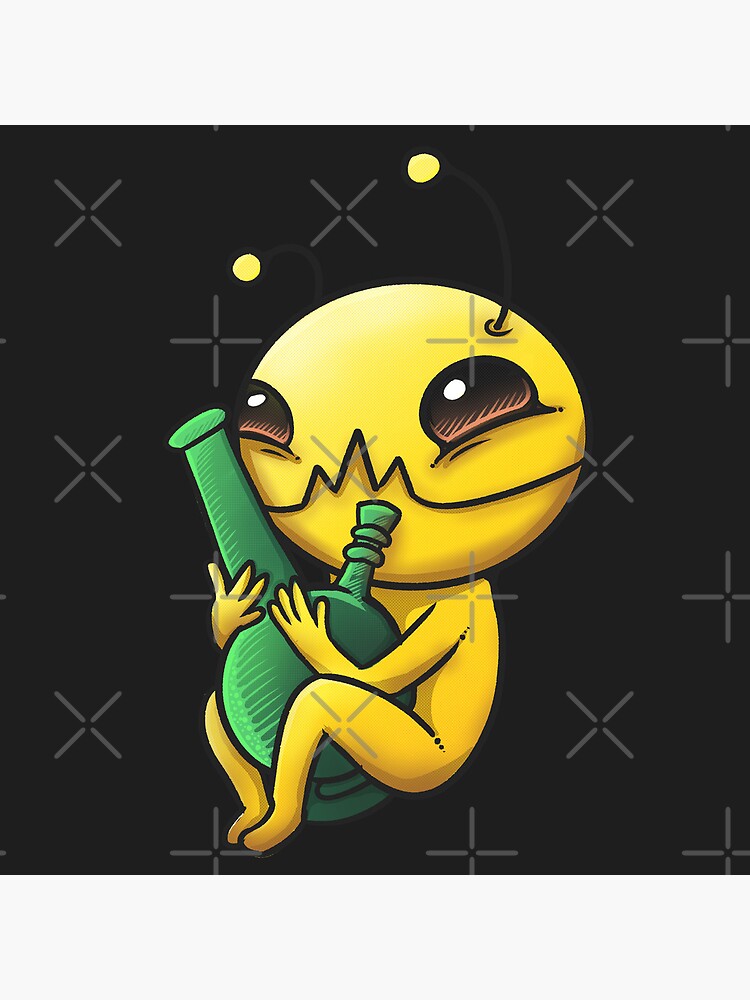 "Alien Smoking Weed" Poster for Sale by segathi | Redbubble