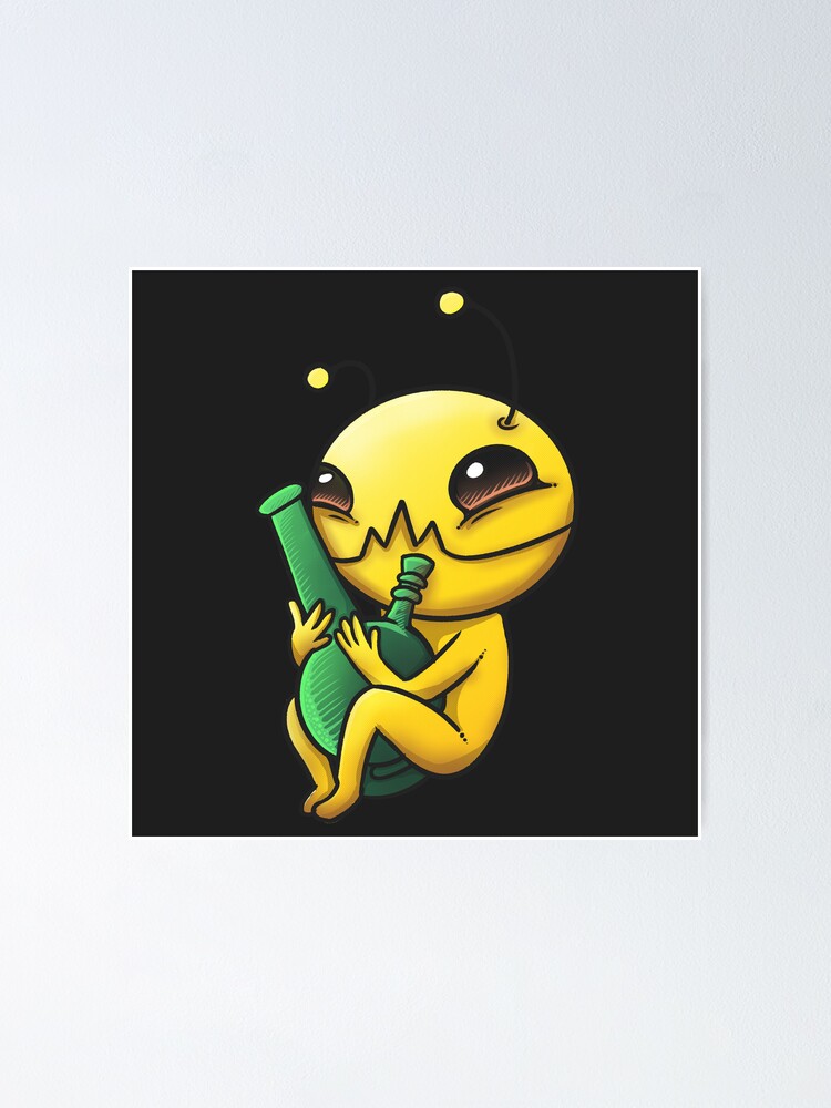 "Alien Smoking Weed" Poster for Sale by segathi | Redbubble