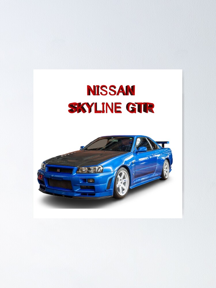 "nissan skyline GTR r34" Poster for Sale by car-boutique | Redbubble
