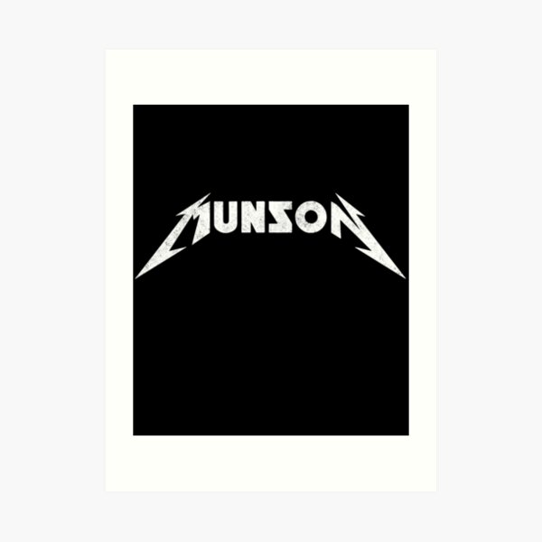 "MUNSON - metal logo" Art Print for Sale by Primotees | Redbubble