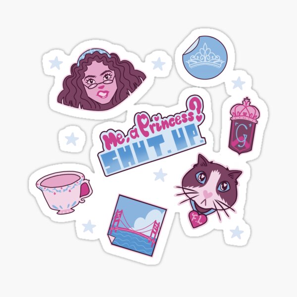 "princess mia " Sticker for Sale by tilbobagginsart | Redbubble