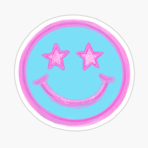 "Glitter Star Smiley" Sticker for Sale by morganicdesigns | Redbubble
