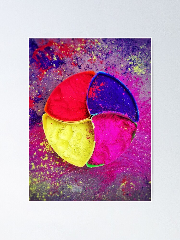 Póster «Hermoso fondo de pantalla con colores funky del arco iris ...