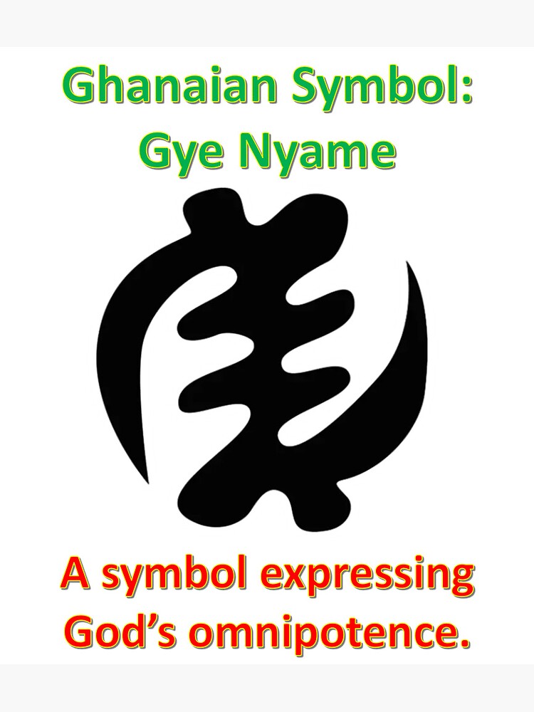 "Gye Nyame symbol" Poster for Sale by DaughterDaddyTe | Redbubble