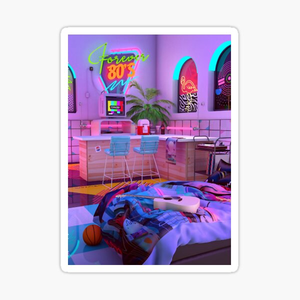 "Forever 80s " Sticker for Sale by CharlesWh39602 | Redbubble