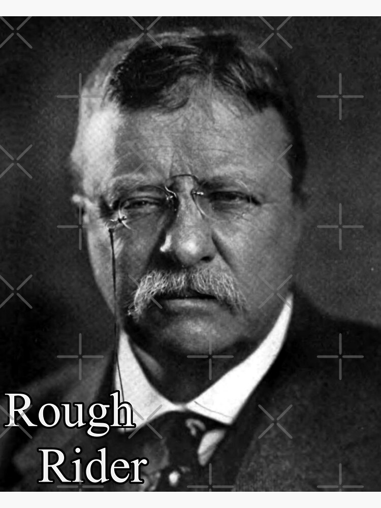 "Teddy Roosevelt Rough Rider" Sticker for Sale by GregLioi | Redbubble