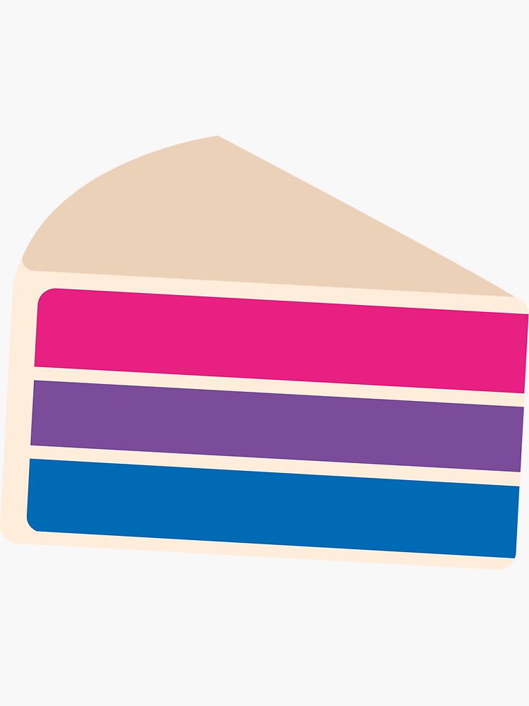 "Bisexual cake slice" Sticker by JolineCreations | Redbubble