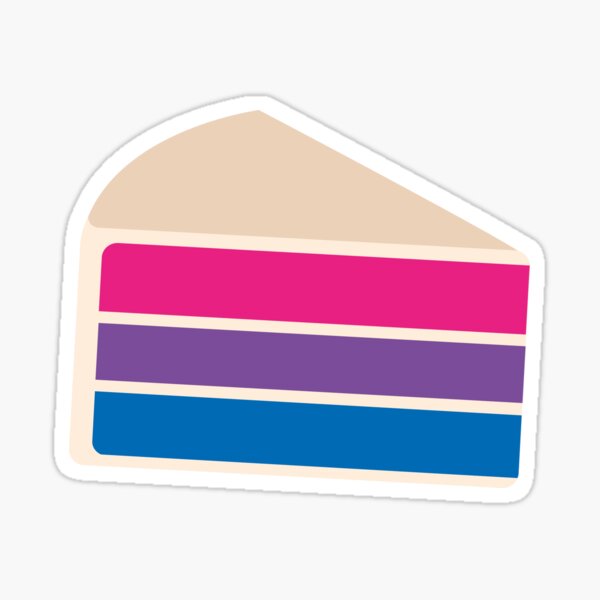 "Bisexual cake slice" Sticker by JolineCreations | Redbubble