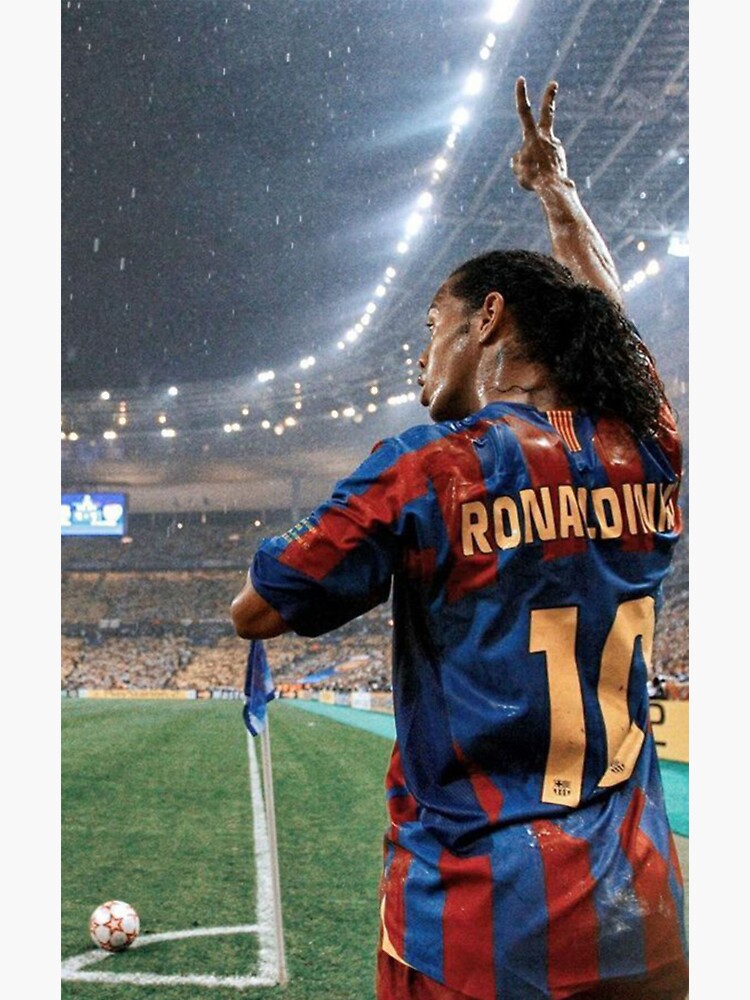 "ronaldinho corner kick poster" Sticker for Sale by jeniifercarson ...