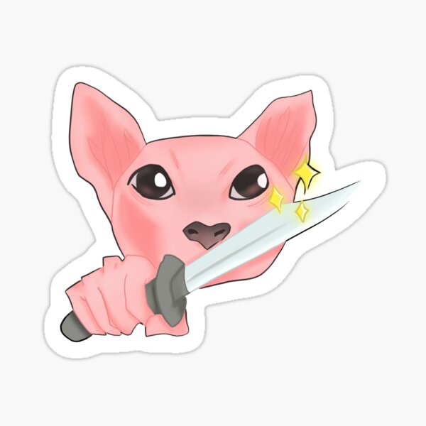 "Bingus with a Knife" Sticker for Sale by ArtsyThingsbyS | Redbubble