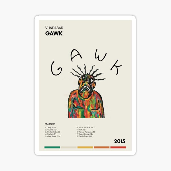 "GAWK aesthetic album art" Sticker for Sale by nogginart | Redbubble